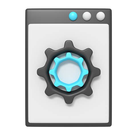 D Icon Of Webpage Setting PNG