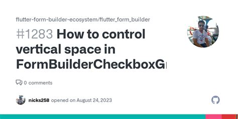 How To Control Vertical Space In Formbuildercheckboxgroup · Issue 1283 · Flutter Form Builder