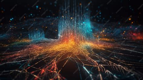 Premium Photo Network Connection Structure Digital Data