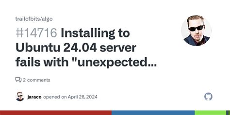 Installing To Ubuntu 2404 Server Fails With Unexpected Error Occurred