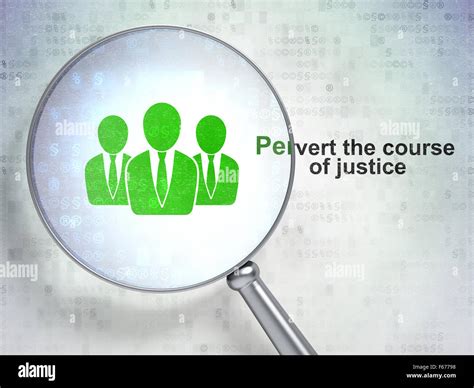 Law Concept Business People And Pervert The Course Of Justice With