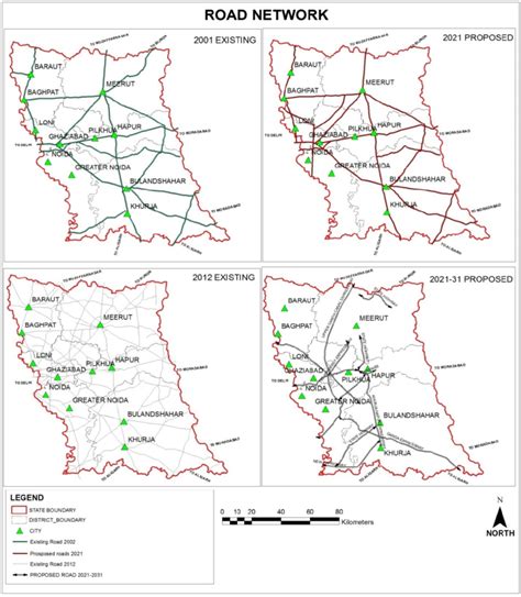 Road Network In U P Sub Region C Development As Per The Ncr Plan As Download Scientific