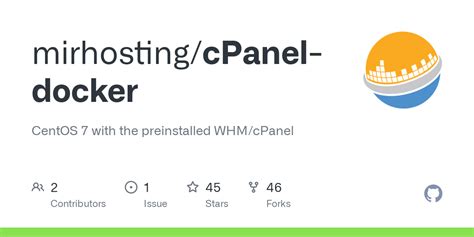 Github Mirhostingcpanel Docker Centos 7 With The Preinstalled Whm