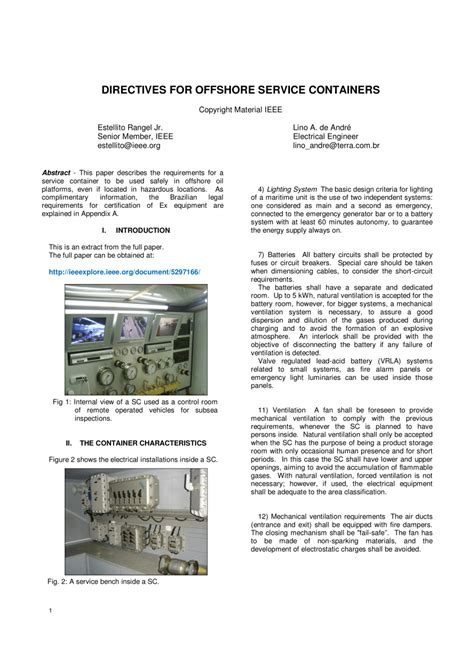 Pdf Directives For Offshore Service Containers