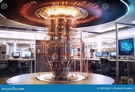 A Quantum Computers In Operation Room Showcasing Advanced Technology Future Trends 3d
