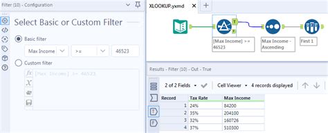 how to replicate excel xlookup function in alteryx designer