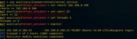 Penetration Testing On Telnet Port 23