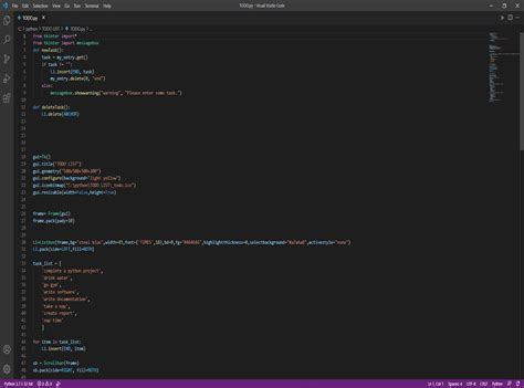To Do List Gui In Python Harsh