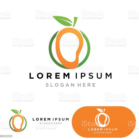 망고 과일 로고 벡터 일러스트 레이 션 디자인 서식 파일입니다 플랫 스타일의 망고 망고 아이콘입니다 망고와 건강한 과일 디자인은 현대적인 스타일입니다 벡터 그림 0명에 대한