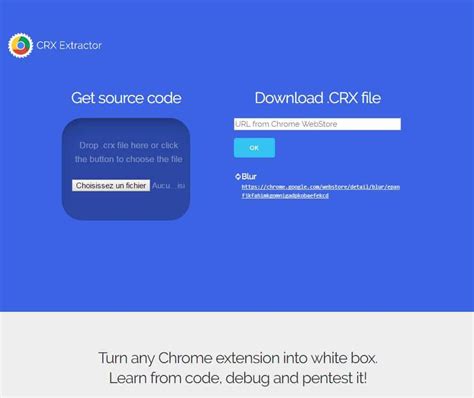 récupérer le code source des extensions chrome