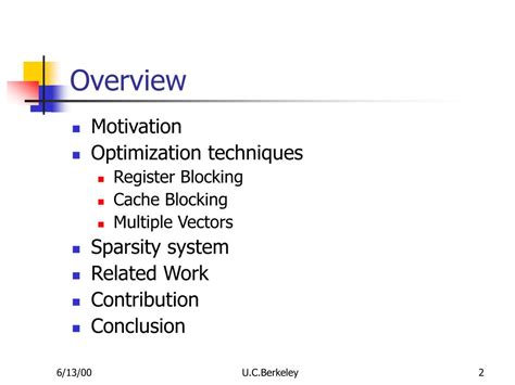 ppt optimizing the performance of sparse matrix vector multiplication