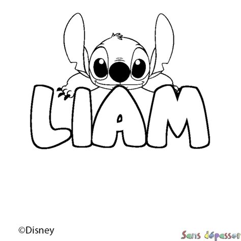 Happy Birthday Liam Coloring Page