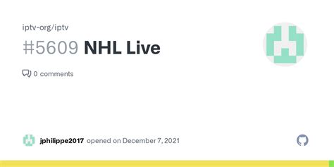 Nhl Live · Issue 5609 · Iptv Orgiptv · Github