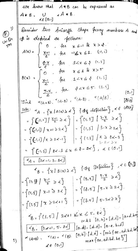 Unit Notes Fuzzy Mathematics Hand Written Maths Drops