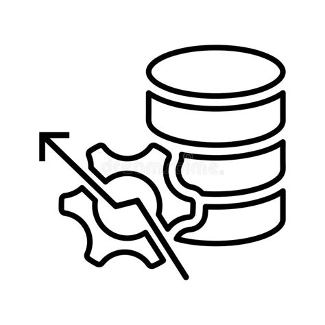 Data Optimization Indicator Iconline Outline Symbol Stock