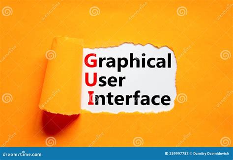 gui graphical user interface symbol concept words gui graphical user interface on white paper
