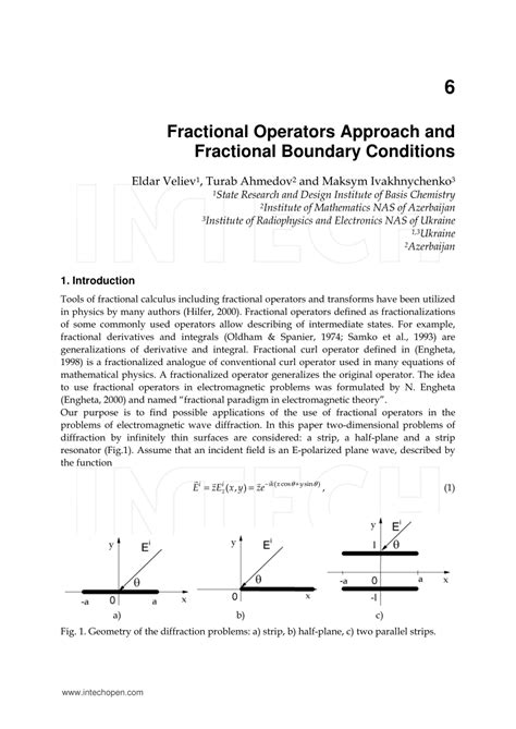 Pdf Fractional Operators Approach And Fractional Boundary Conditions