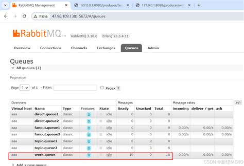 详解springboot整合rabbitmq之工作队列模式springboot整合rabbitmq 工作队列模式 Csdn博客
