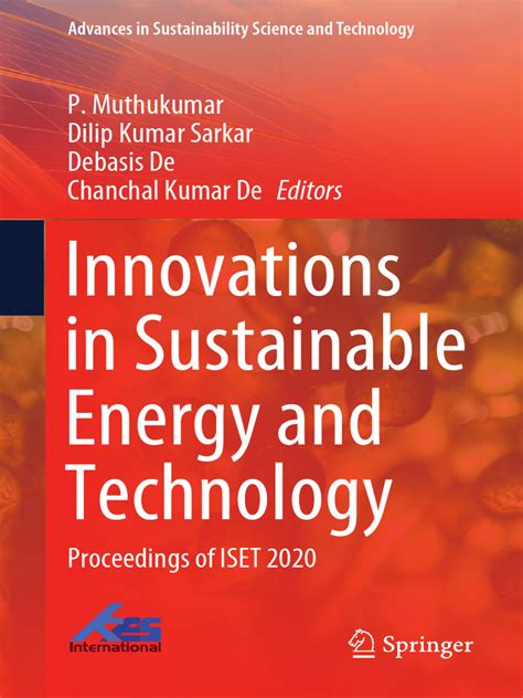 Innovations In Sustainable Energy And Technology 2021 Pdf Solar
