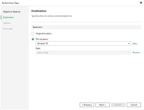 Step 3 Specify Restore Destination User Guide For Microsoft Hyper V