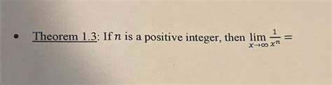 Solved Theorem If N Is A Positive Integer Then Chegg