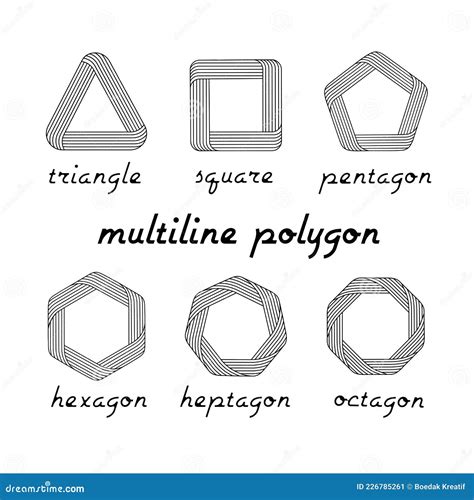 Polygon Collection Stock Vector Illustration Of Formula