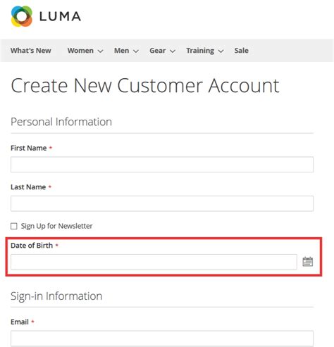 How To Add Date Of Birth In Registration Form In Magento 2