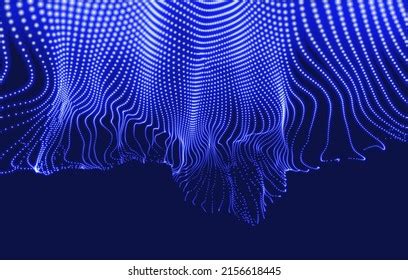 Abstract Background Dynamic Particles Circular Grid Stock Vector Royalty Free