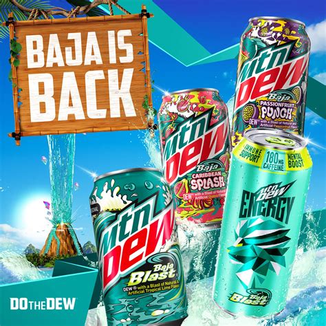 Mountain Dew 2 Flavor Baja Blast Variety Pack