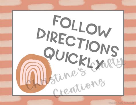 Rustic Boho Classroom Rules Posters L Editable Etsy