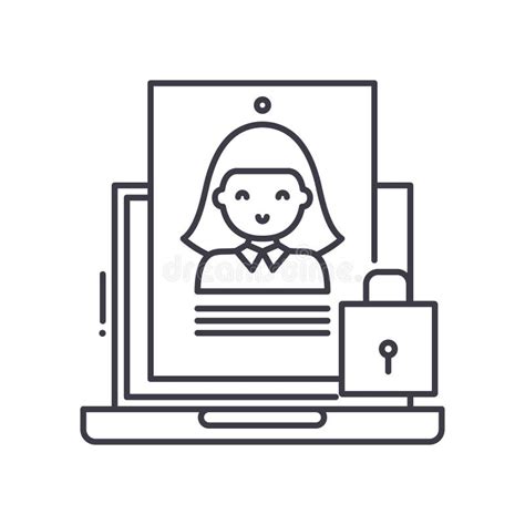Personal Information Icon Linear Isolated Illustration Thin Line
