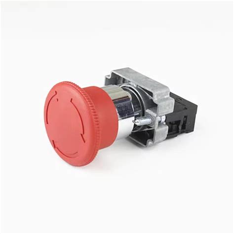 Haboo Red Mushroom Emergency Stop Push Button Switch 22mm Key Switch Momentary Switch E Stop