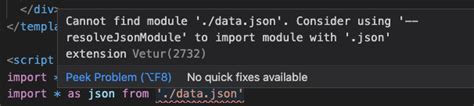Resolve Json Modules In Typescript Issue 2313 Vuejs Vetur GitHub