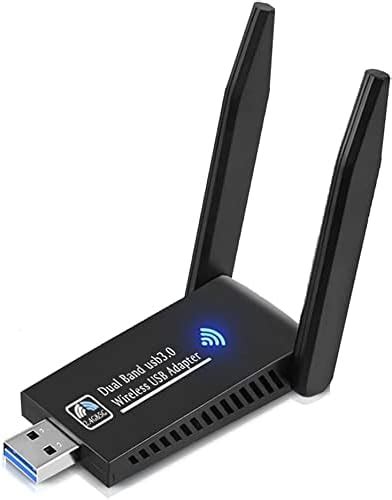 Whjjk Usb Wifi Wireless Adapter For Pc Laptop 1300mbps 2 4ghz 5ghz Dual Band 5dbi High Gain