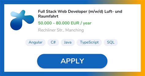 germantechjobs on linkedin full stack web developer m w d luft und