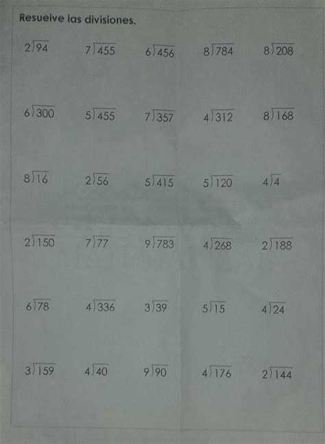 Resuelve Las Divisiones Paso A Paso Plis Plis Para Hoy Es De Primaria
