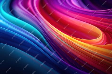 Premium Vector Vibrant Abstract Colorful Wave Pattern