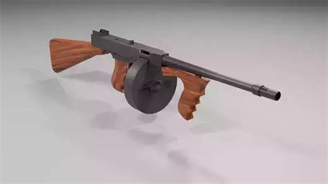 3d Model Pack Thompson Submachine Guns Vr Ar Low Poly Cgtrader