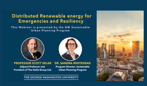 Distributed Renewable Energy For Emergencies And Resiliency