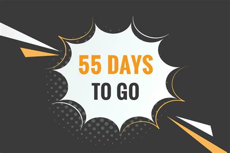 55 Days To Go Countdown Template 55 Day Countdown Left Days Banner
