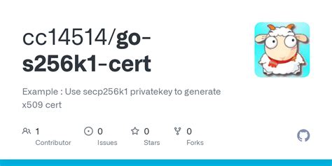 Github Cc14514go S256k1 Cert Example Use Secp256k1 Privatekey To