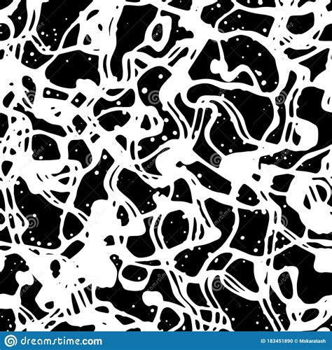 Full Seamless Abstract Monochrome Pattern Vector For Decoration Texture Design For Textile