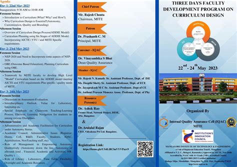 3 Day Faculty Development Program On Curriculum Design Mangalore