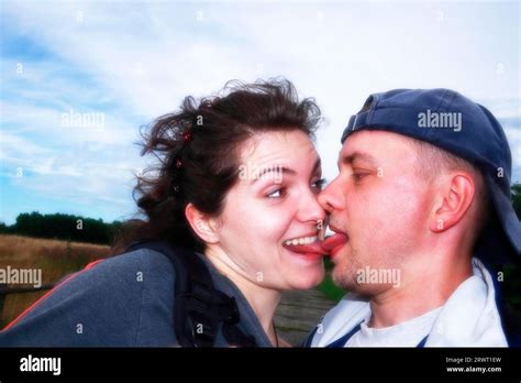 Naughty French Kiss Stock Photo Alamy