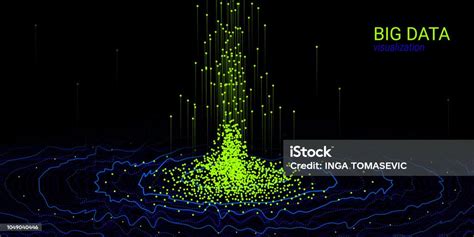 웨이브 3d 추상적인 배경입니다 큰 데이터 시각화입니다 0명에 대한 스톡 벡터 아트 및 기타 이미지 0명 가상현실 공학 Istock