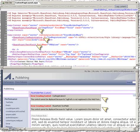 Consistent Development Of Master Pages Page Layouts And User Controls