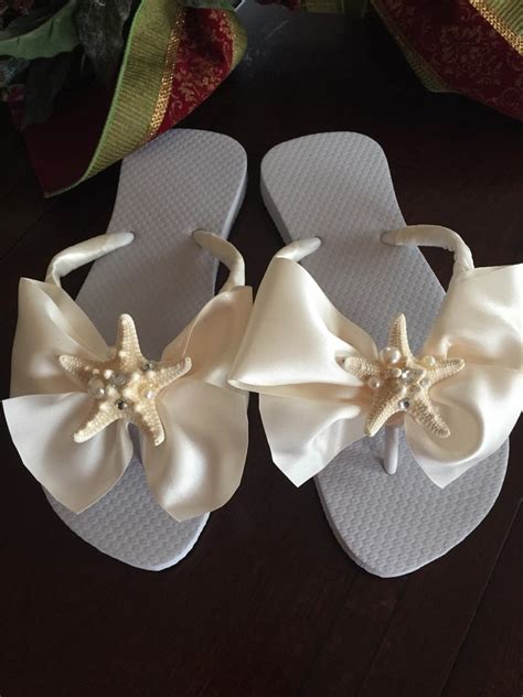 Bridal Flip Flopswedding Flip Flopsbridal Shoes Wedding Etsy