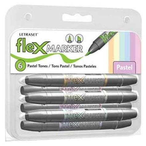 Letraset Flexmarker Pastel Tones Set Of 6