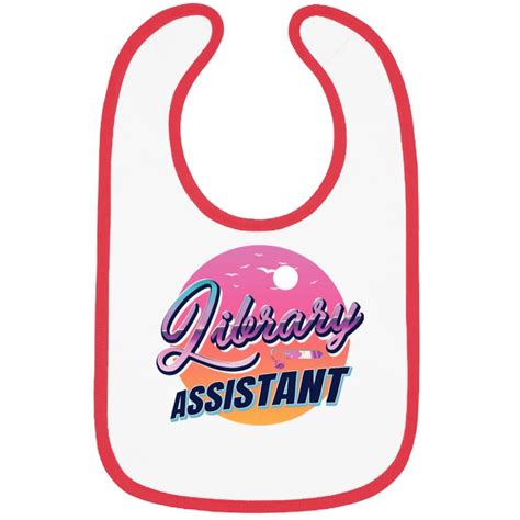 Library Aide Librarian Assistant Retro Library Assistant 90s Bibs Sold