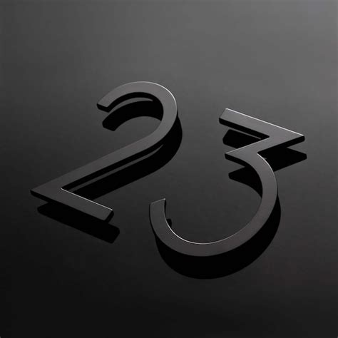 Floating House Numbers Black 8 Inch Etsy